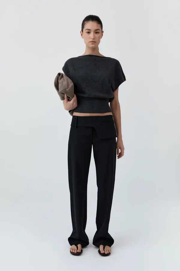 ST. AGNI Belt Detail Pants