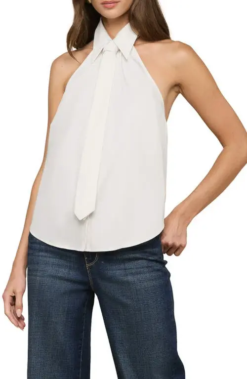 L'Agence Wren Necktie Halter Top - White