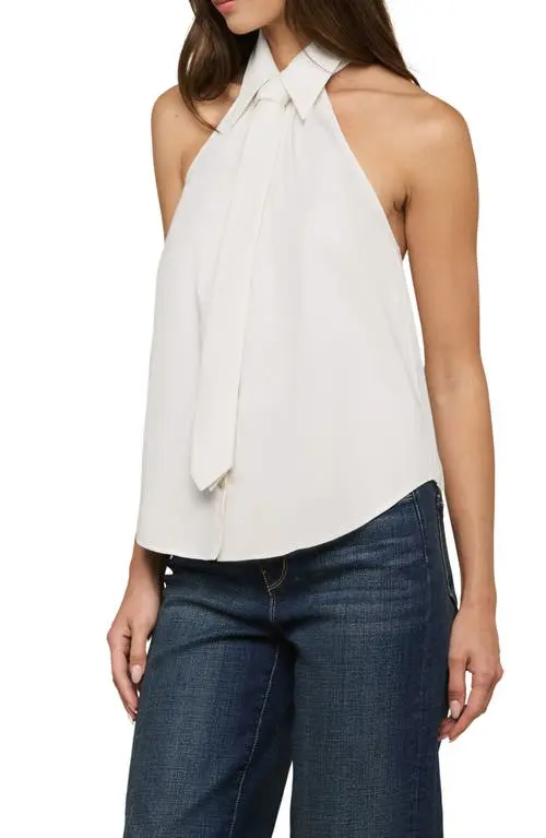 L'Agence Wren Necktie Halter Top - White