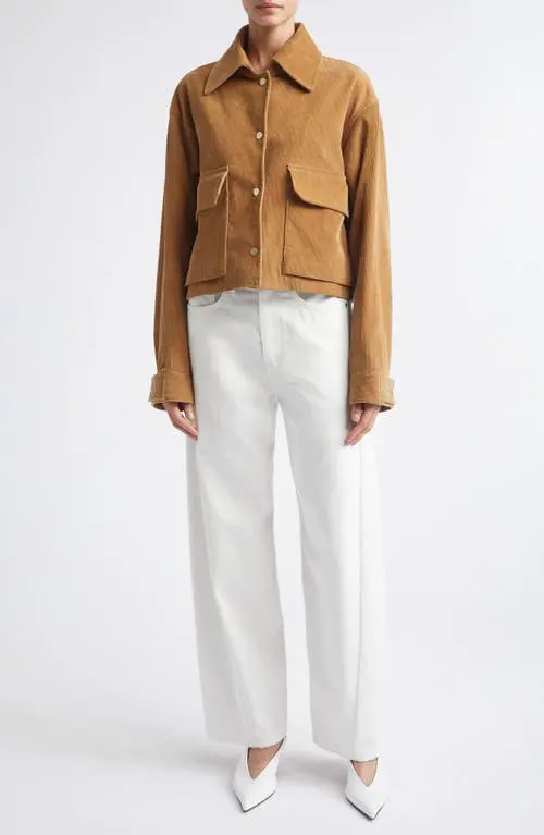 Maria Mcmanus Crop A-line Organic Cotton Corduroy Jacket