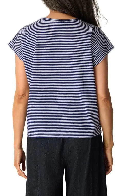 Eileen Fisher Striped Organic Cotton T-shirt - Infinity