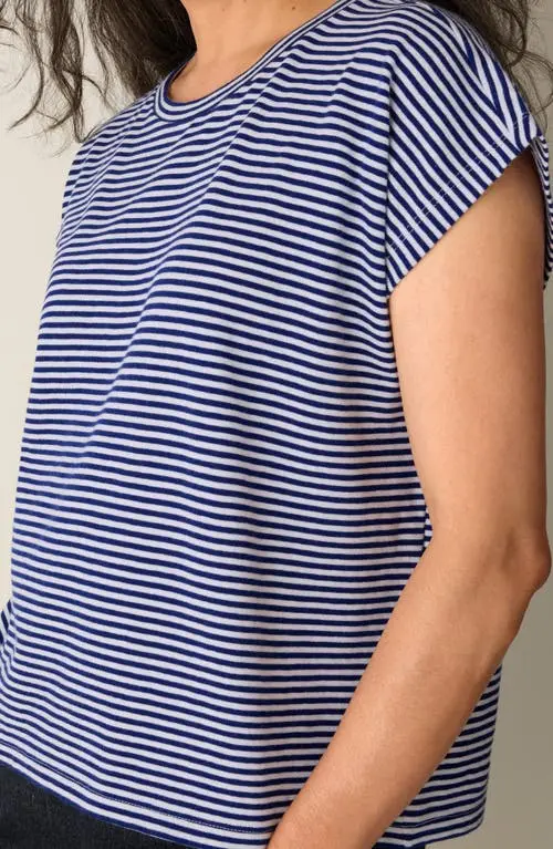 Eileen Fisher Striped Organic Cotton T-shirt - Infinity