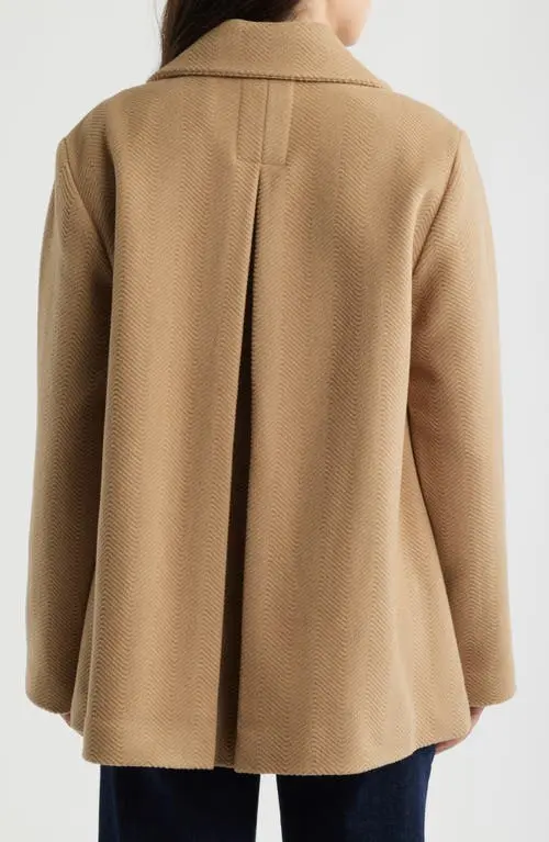 Eileen Fisher Herringbone Wool Swing Coat