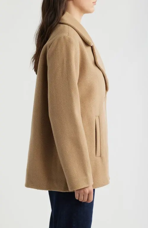 Eileen Fisher Herringbone Wool Swing Coat