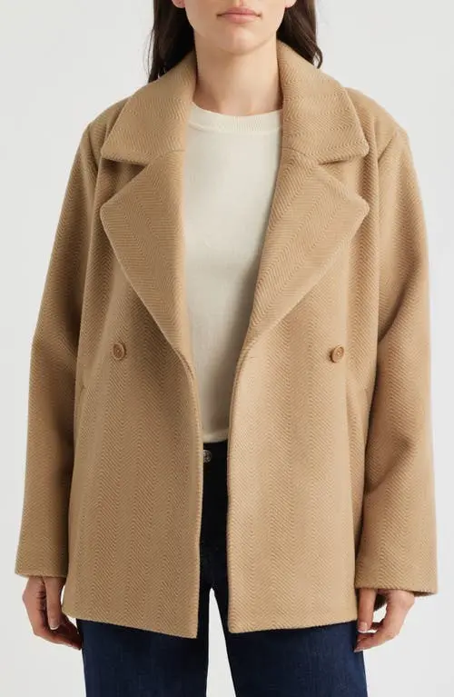 Eileen Fisher Herringbone Wool Swing Coat