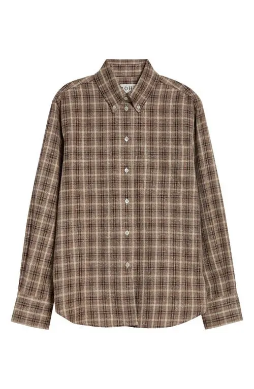 RÓHE Oxford Bouclé Check Button-down Shirt