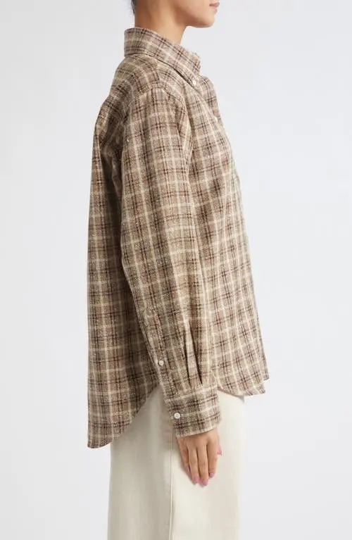 RÓHE Checked Bouclé Cotton Blend Button-down Shirt