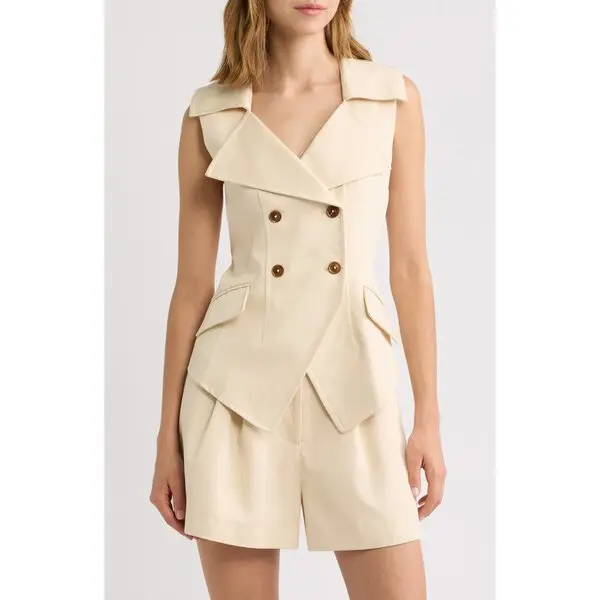Oddmuse Double Breasted Vest - Stone