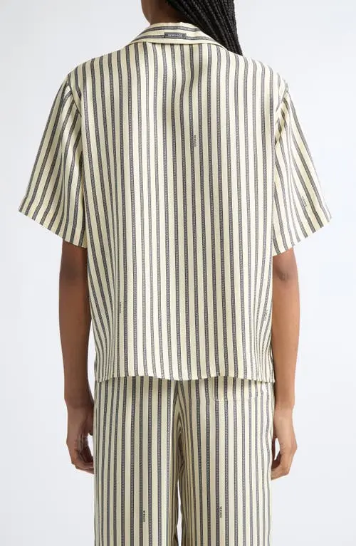 Versace Meandros Silk Twill Camp Shirt
