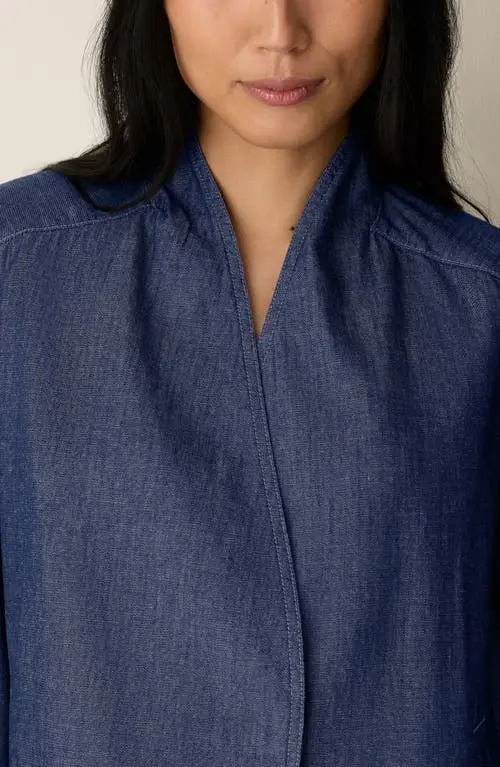 Eileen Fisher Organic Cotton Curved Front Jacket