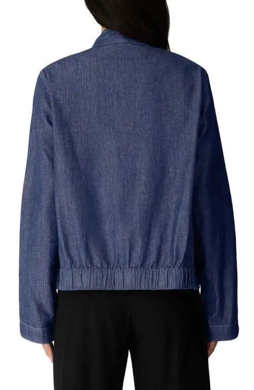 Eileen Fisher Organic Cotton Curved Front Jacket