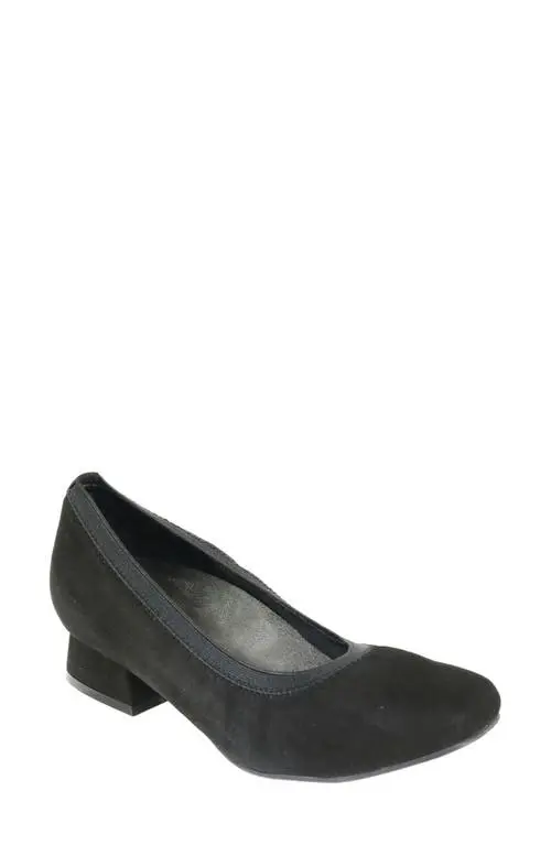 DAVID TATE Fab Square Toe Pump - Black Suede