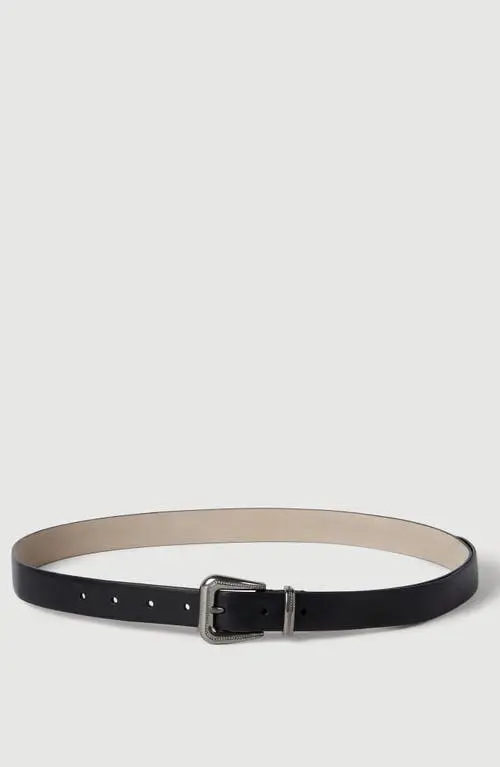 Brunello Cucinelli Cowhide Belt With Monili - Black