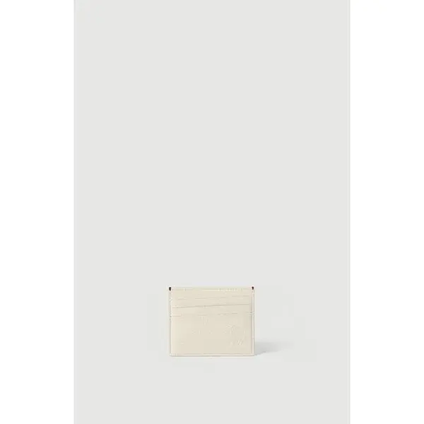 Brunello Cucinelli Fine Grain Calfskin Card Holder - Chalk