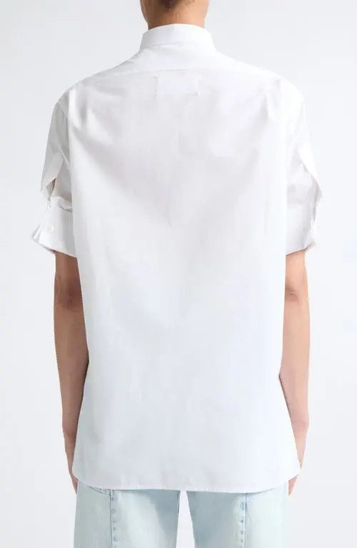 MAISON MARGIELA Short Sleeve Cotton Poplin Shirt