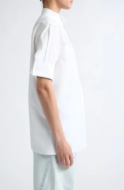 MAISON MARGIELA Short Sleeve Cotton Poplin Shirt