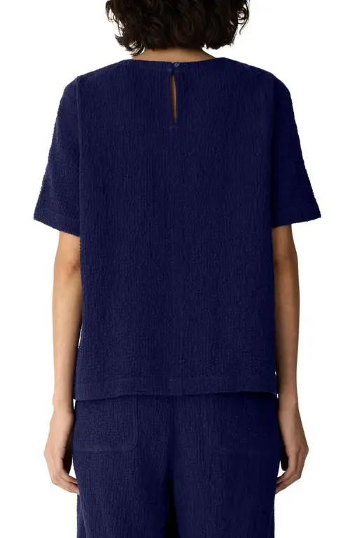 Eileen Fisher Organic Cotton Blend Round Neck Top
