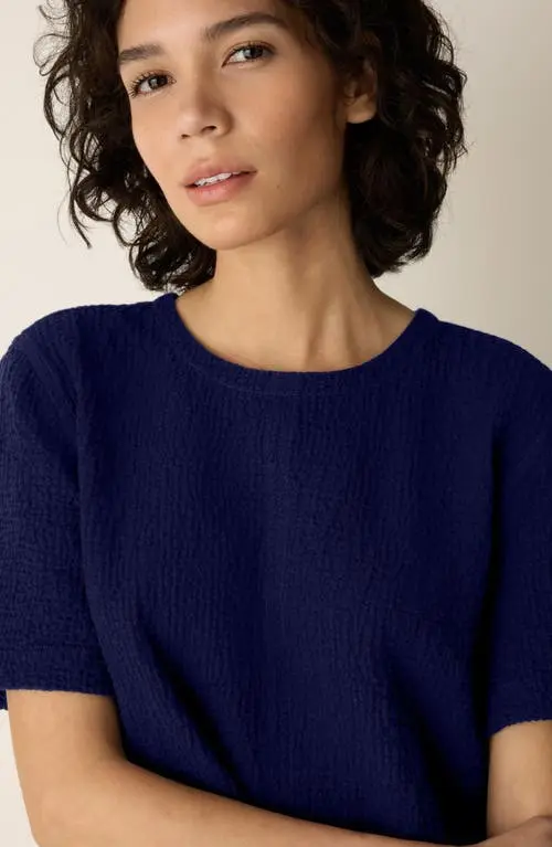 Eileen Fisher Organic Cotton Blend Round Neck Top