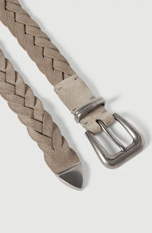 Brunello Cucinelli Braided Leather Belt With Monili