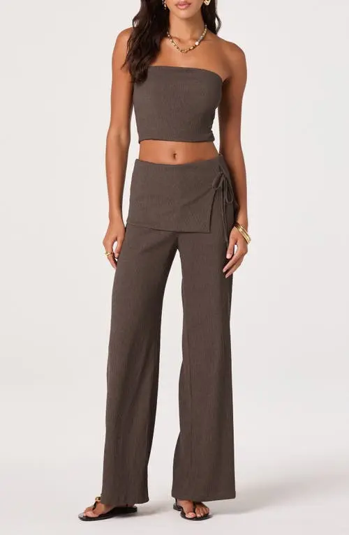 Astr The Label Kyara Tie Waist Straight Leg Pants