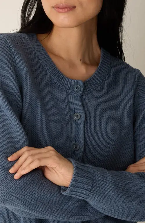 Eileen Fisher Organic Cotton Crewneck Cardigan - Coldspring
