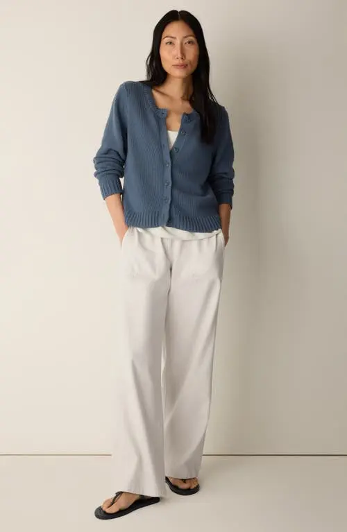 Eileen Fisher Organic Cotton Crewneck Cardigan - Coldspring