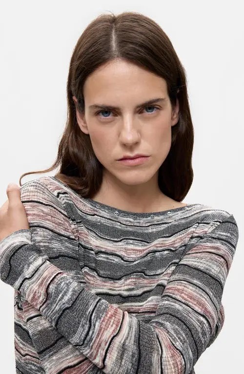Desigual Wavy Stripe Sweatshirt