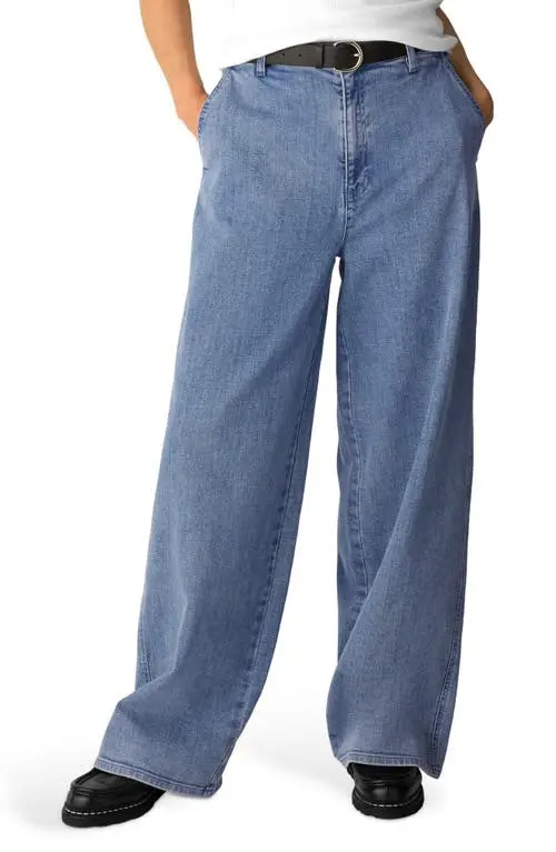 Eileen Fisher High Waist Wide Leg Jeans - Classic Indigo