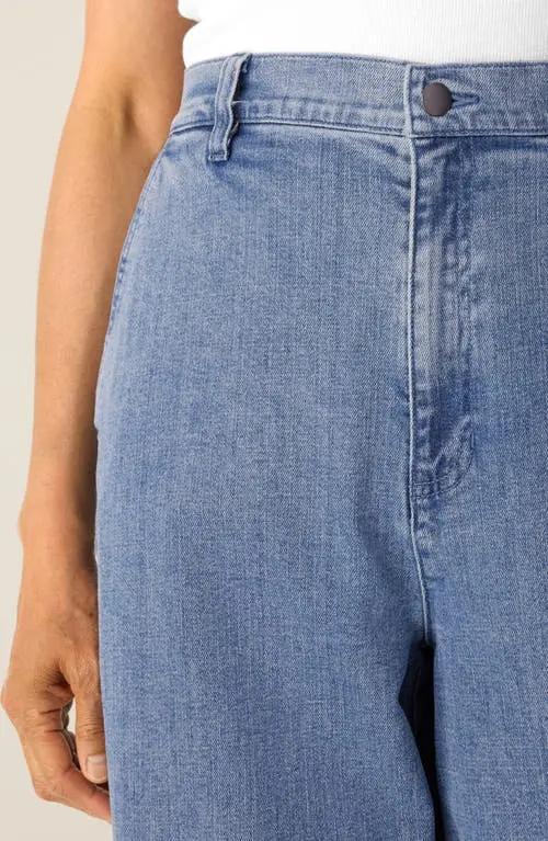 Eileen Fisher High Waist Wide Leg Jeans - Classic Indigo