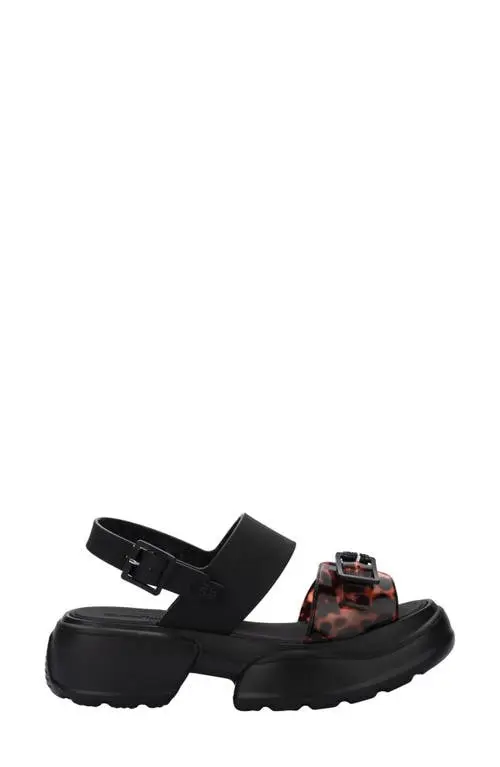 Melissa Push Slingback Platform Sandal - Black/tortoise