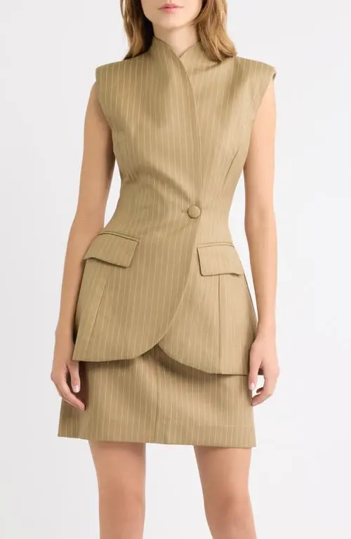 Oddmuse Pinstripe Sleeveless Blazer