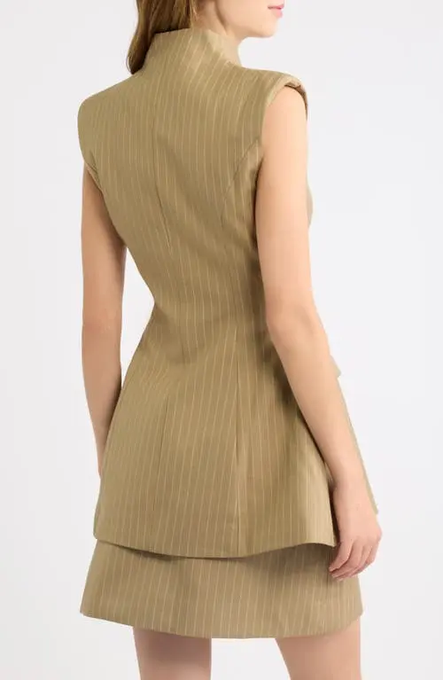 Oddmuse Pinstripe Sleeveless Blazer