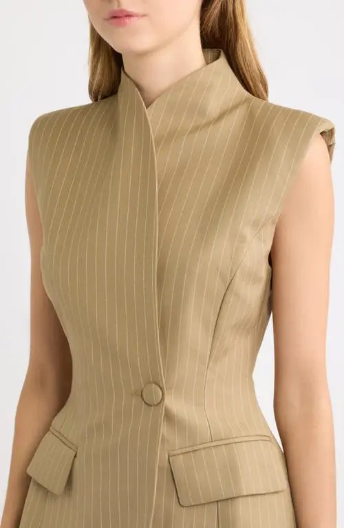 Oddmuse Pinstripe Sleeveless Blazer