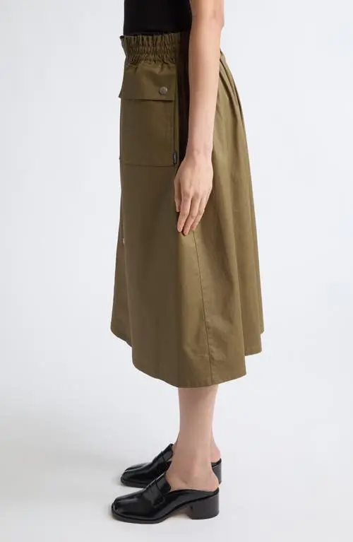 MAISON MARGIELA Stretch Cotton Cargo Midi Skirt