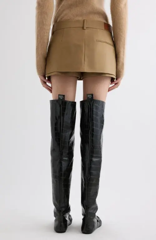 Acne Studios Ikka Layered Pleated Cotton Sateen Skort