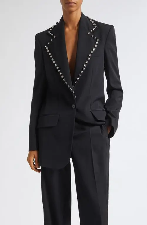 Stella McCartney Embellished Wool Blazer - Black