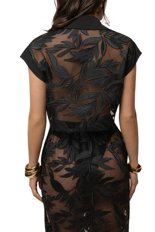 JLUXLABEL Bali Nights Embroidered Cropped Top