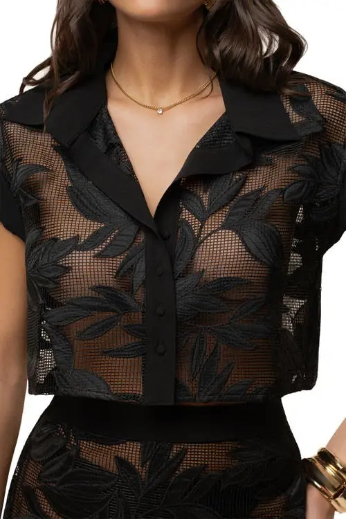 JLUXLABEL Bali Nights Embroidered Cropped Top