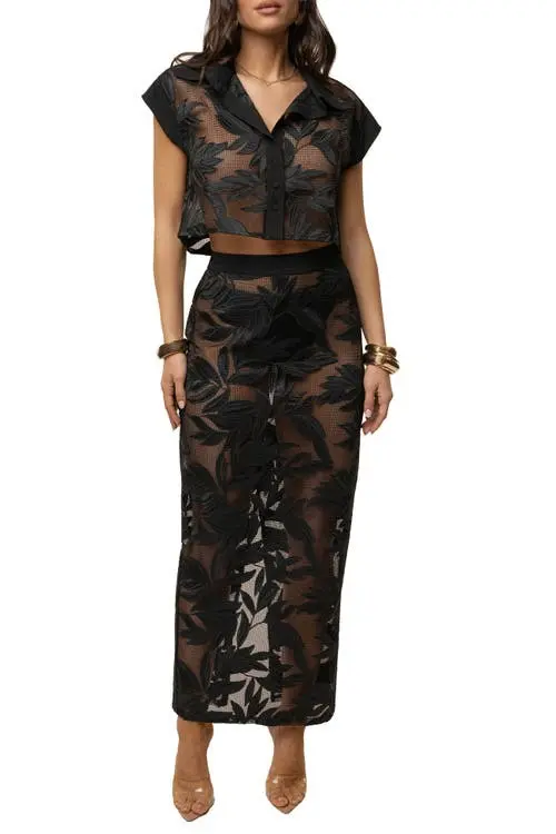 JLUXLABEL Bali Nights Embroidered Cropped Top