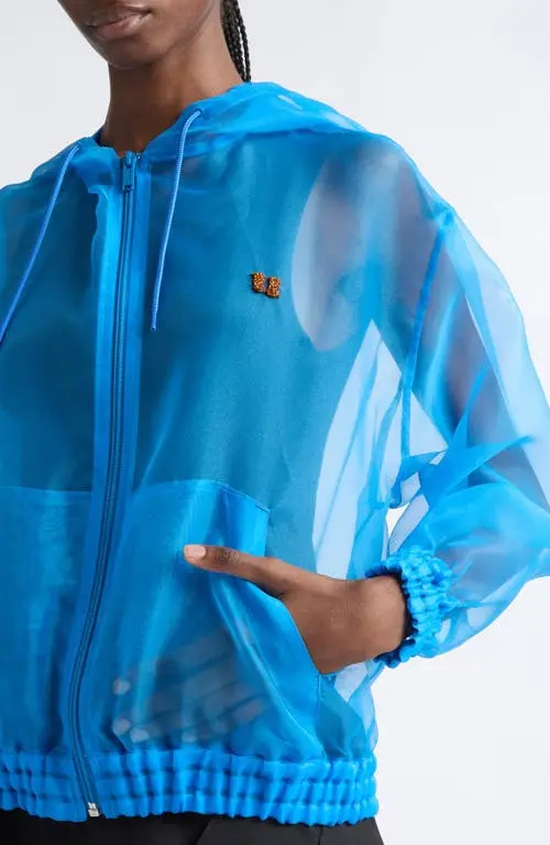 Undercover Organza Hoodie With Drawstring And Elasticated Cuffs