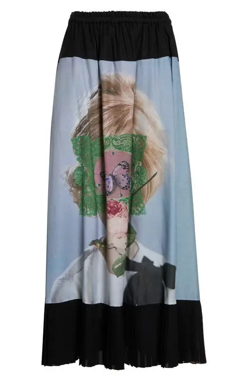 Undercover Printed Cotton Blend Skirt