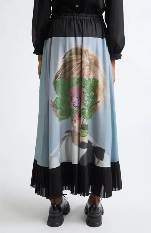 Undercover Printed Cotton Blend Skirt