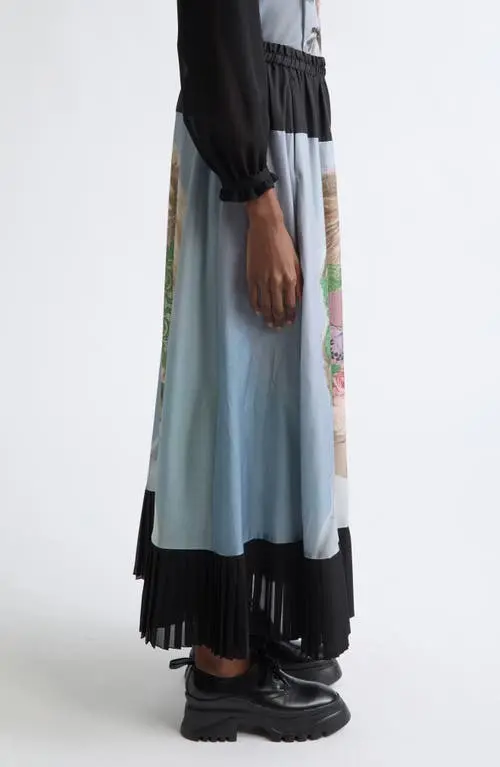 Undercover Printed Cotton Blend Skirt