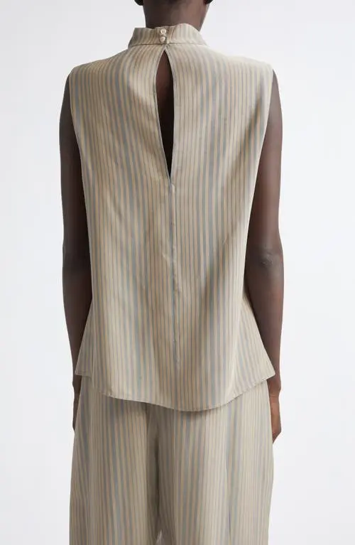 KALLMEYER Penny Stripe Sleeveless Draped Top