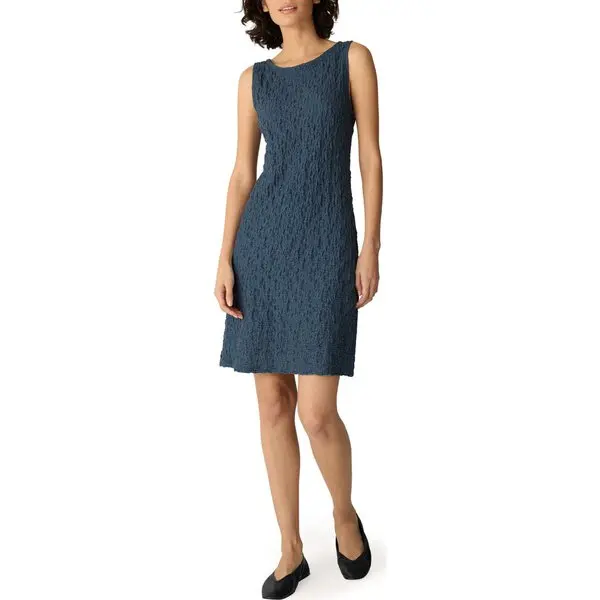 Eileen Fisher Bateau Neck Knit Dress - Cold Spring