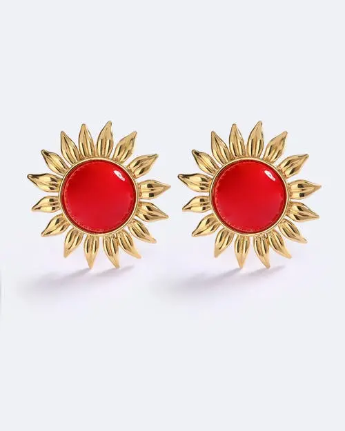 EMMA PILLS Under The Sun Earrings - Red