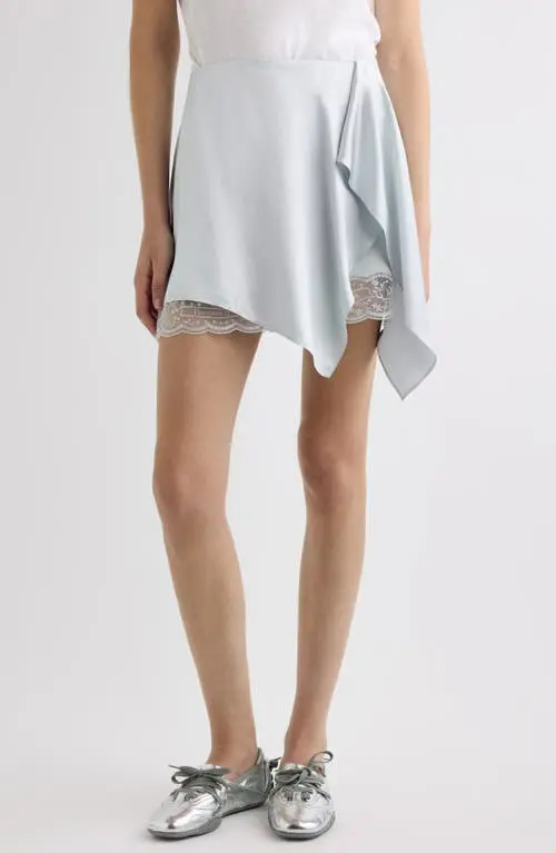 Acne Studios Inouki Ruffled Satin Skirt - Ice Blue