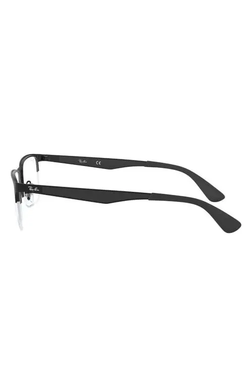 Ray-ban 54mm Semi Rimless Rectangular Optical Glasses