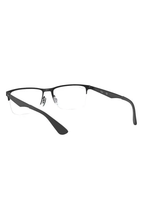 Ray-ban 54mm Semi Rimless Rectangular Optical Glasses