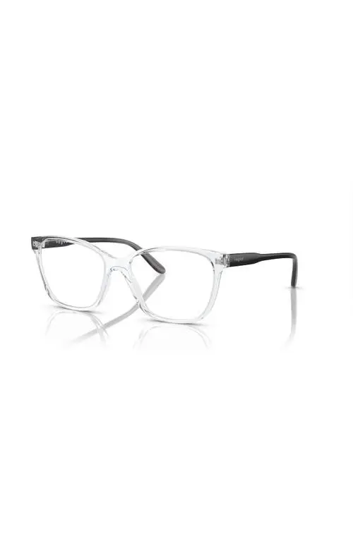 VOGUE EYEWEAR 53mm Rectangle Optical Glasses - Transparent